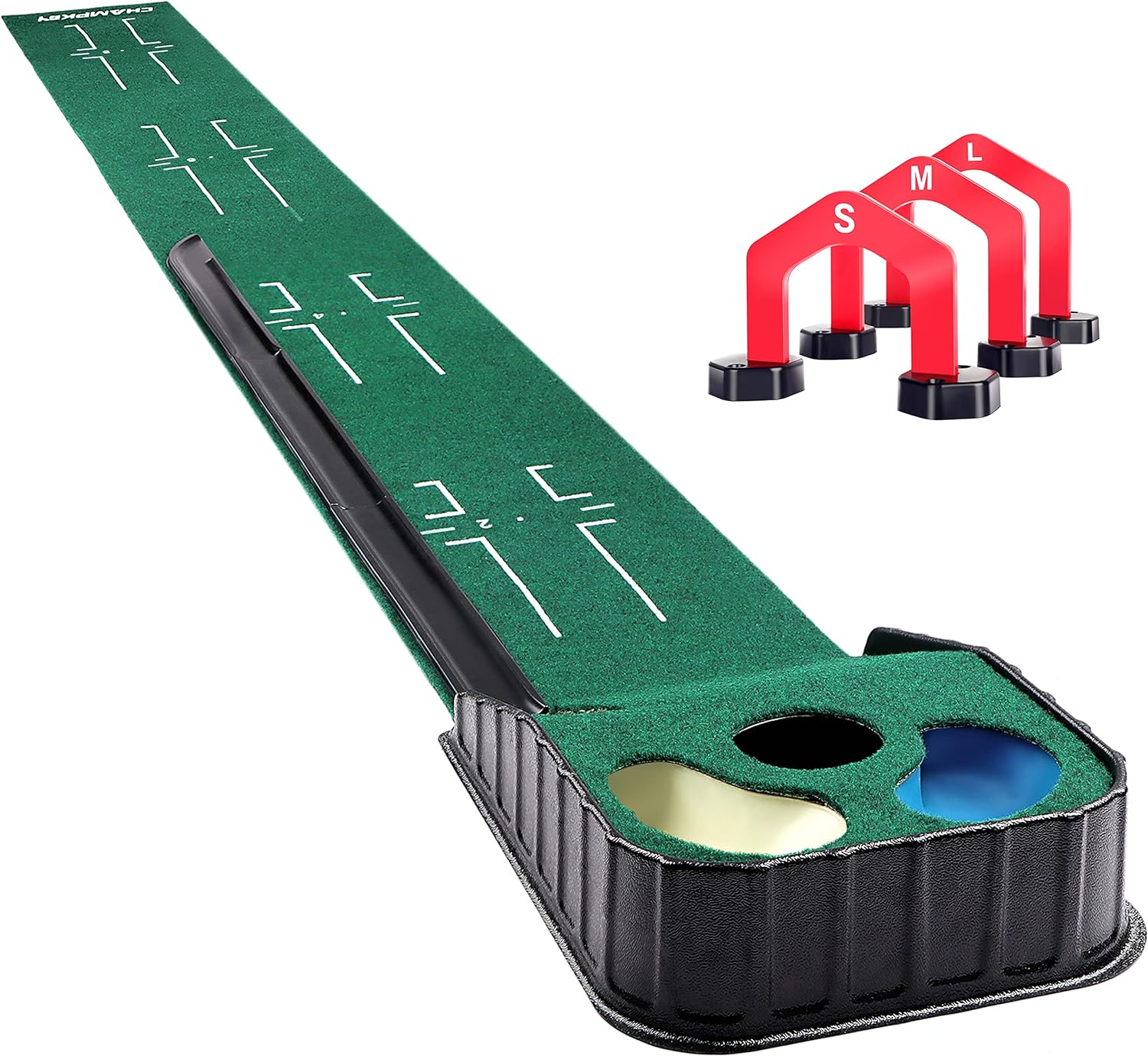 CHAMPKEY Premium Golf Putting Mat Come with Golf Putting Gates ...