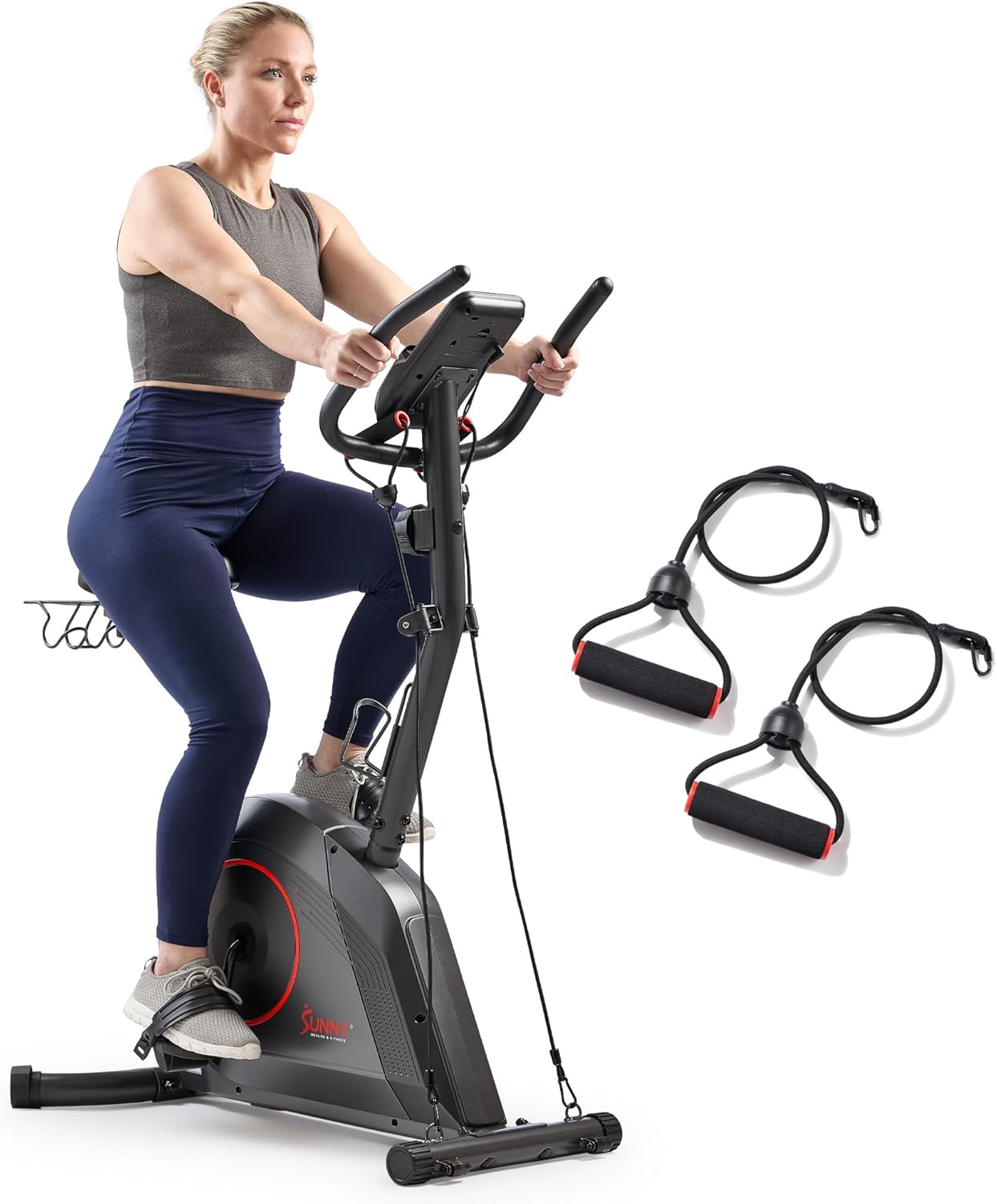 Sunny Health & Fitness Smart Stationary Exercise Upright Bike SFB224004 ...